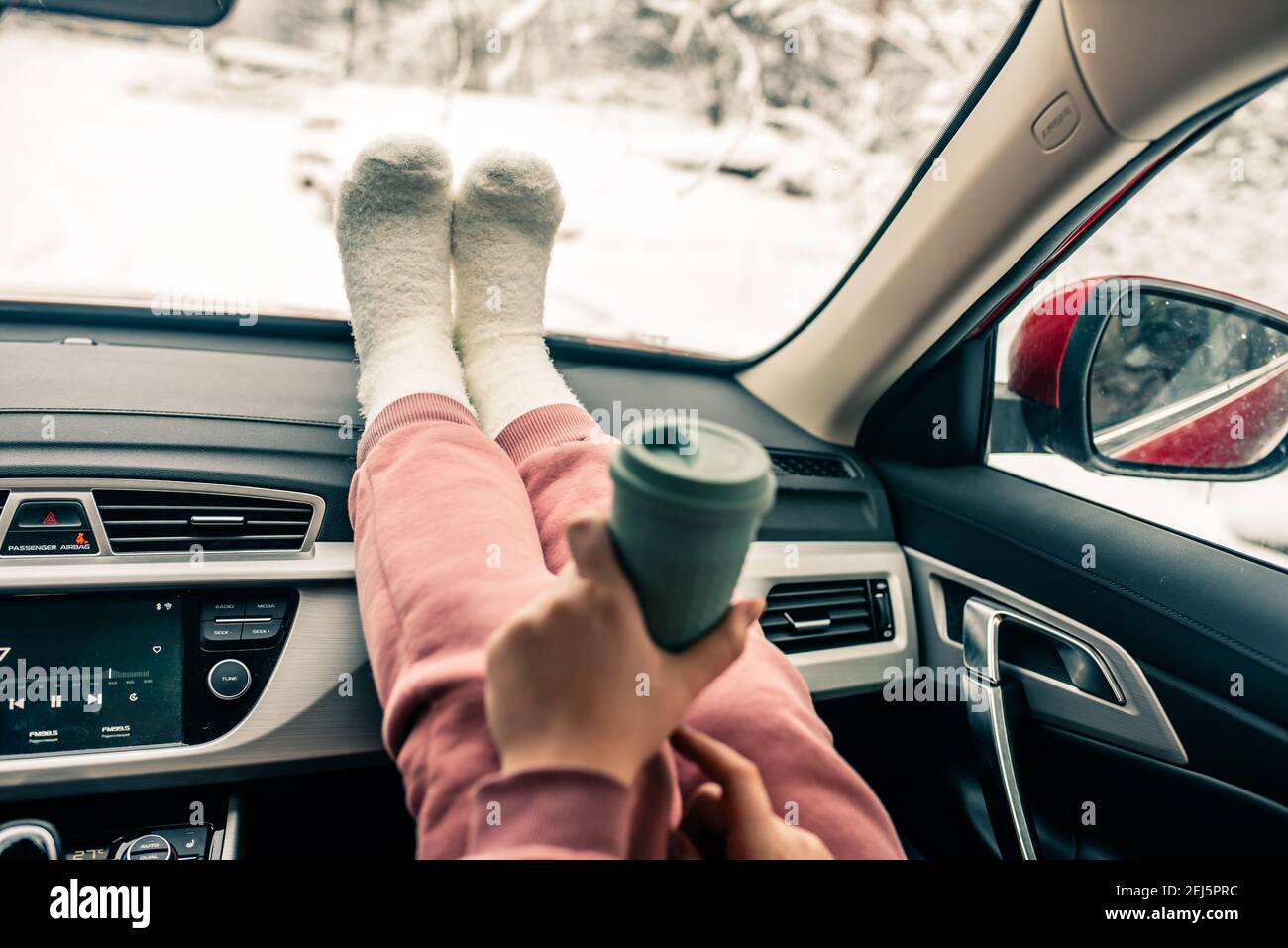 Legs and car hi-res stock photography and images - Alamy