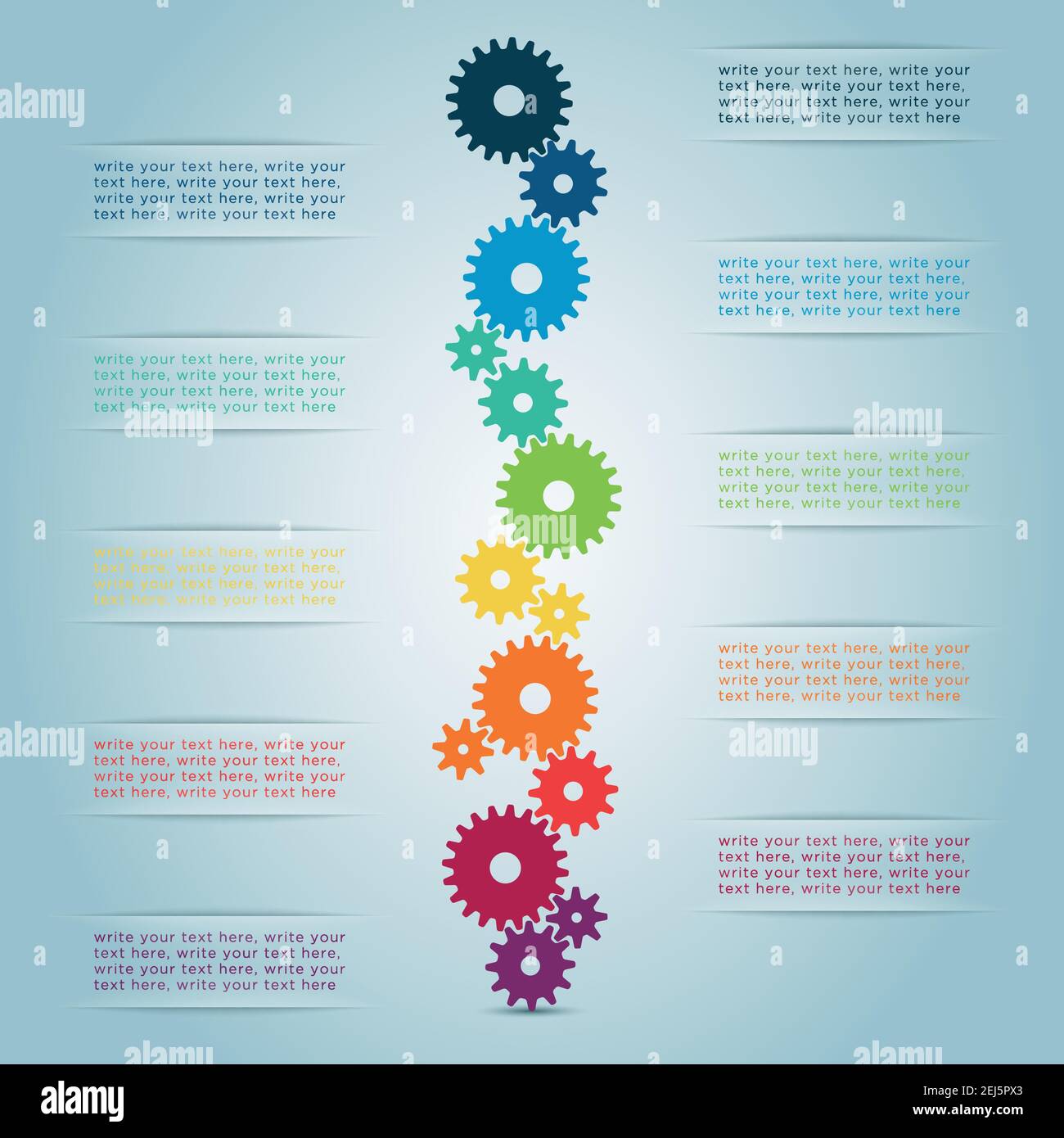 Infographic Cog Steps 1 Stock Vector Image & Art - Alamy