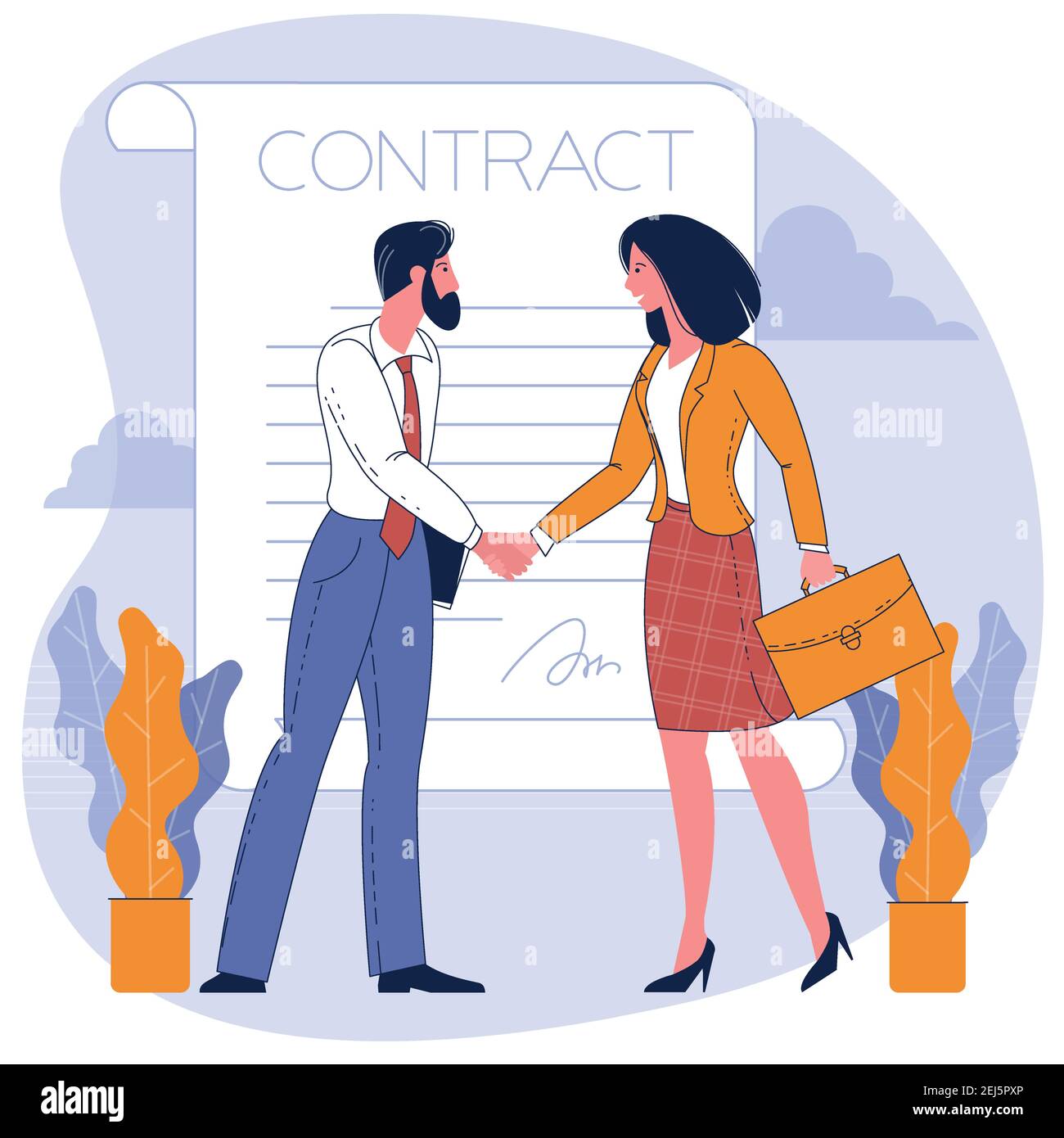 Businesswoman and businessman shaking hands Stock Vector Image & Art ... Businesswoman and businessman shaking hands Stock Vector Image & Art ...