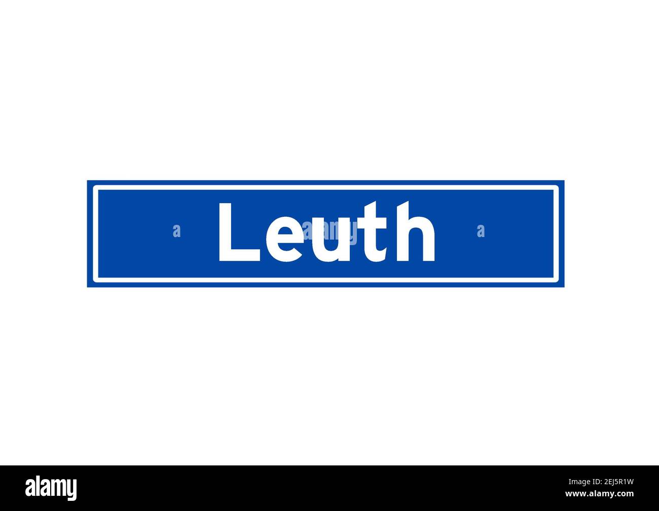 Leuth isolated Dutch place name sign. City sign from the Netherlands ...