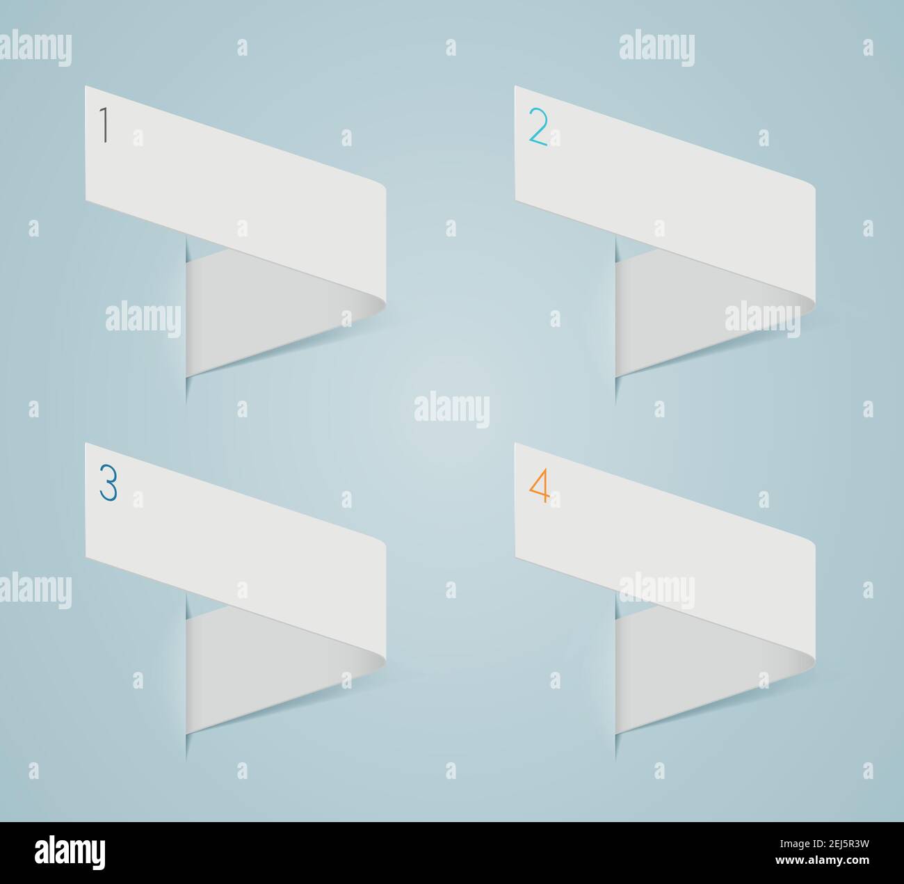 Infographic 3D Numbered Step Ribbons 1 Stock Vector Image & Art - Alamy