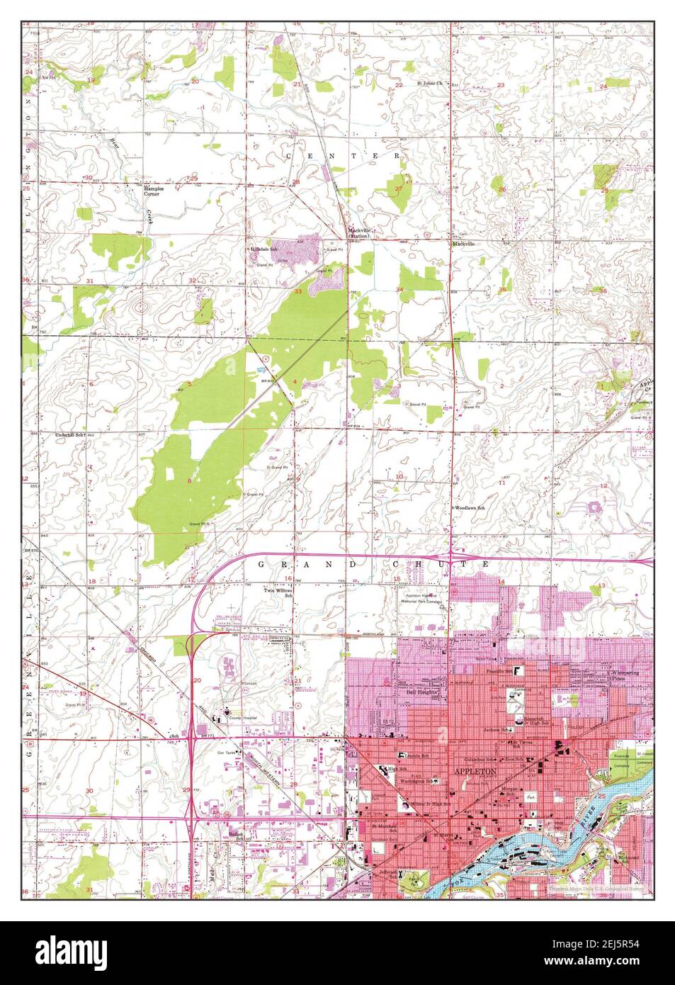 Appleton wisconsin map hi-res stock photography and images - Alamy