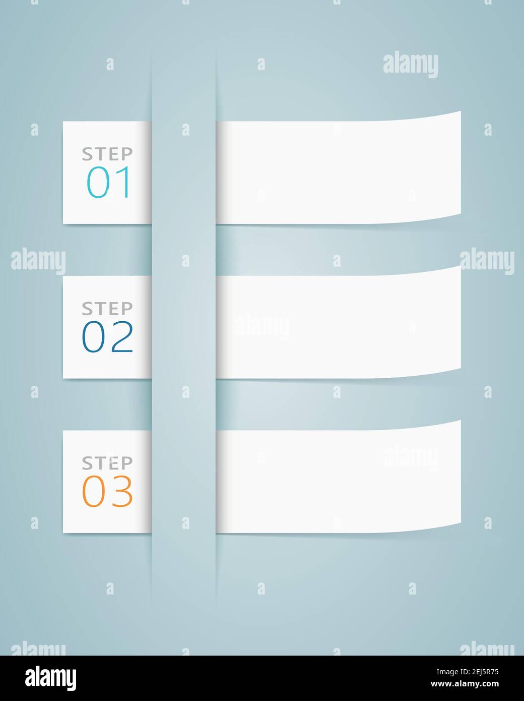 Infographic 3D Numbered Step Ribbons 2 Stock Vector Image & Art - Alamy