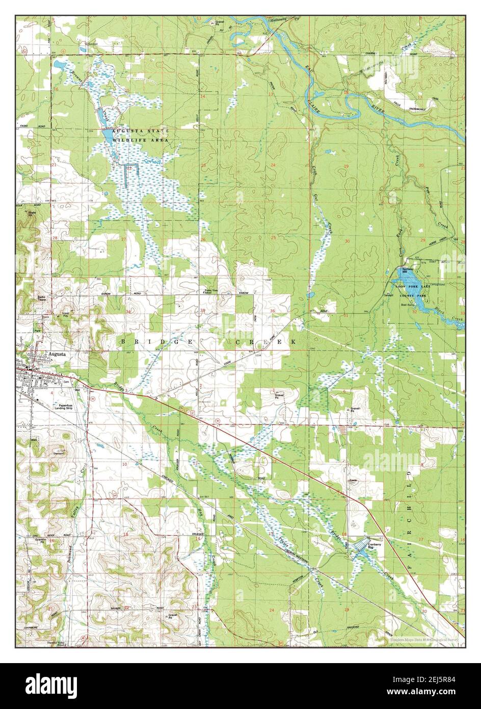 Map of augusta wisconsin hi-res stock photography and images - Alamy