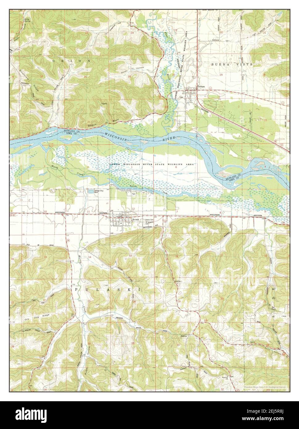 Avoca, Wisconsin, map 1983, 1:24000, United States of America by ...