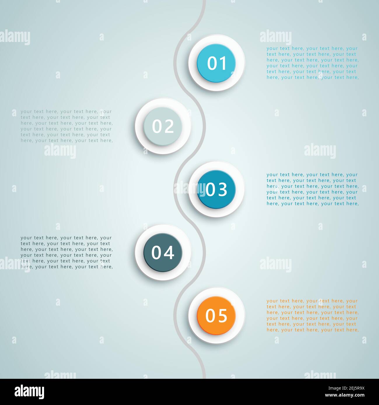 Number Steps Infographic 6 Stock Vector Image & Art - Alamy