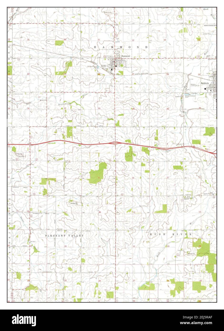 Baldwin wisconsin map hi-res stock photography and images - Alamy