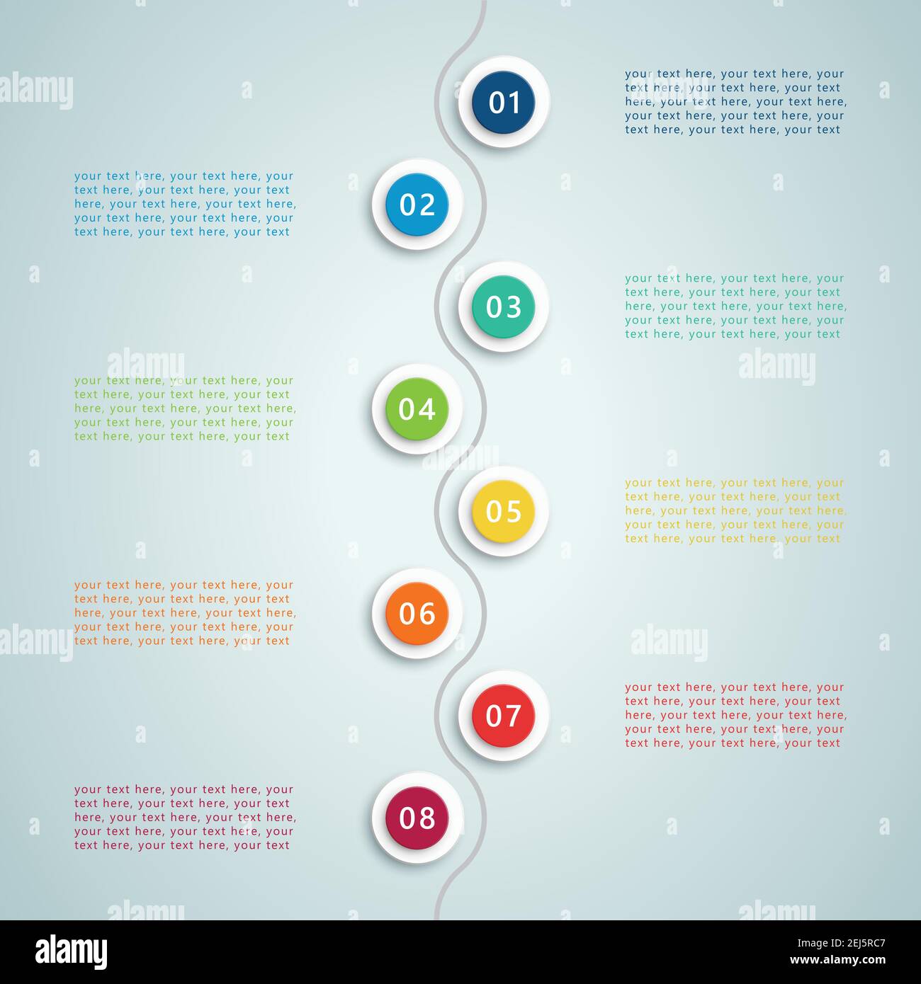 Number Steps Infographic 5 Stock Vector Image & Art - Alamy