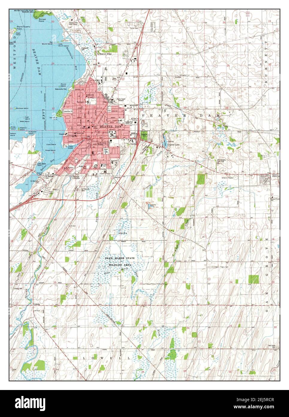 Beaver Dam, Wisconsin, map 1980, 1:24000, United States of America by ...