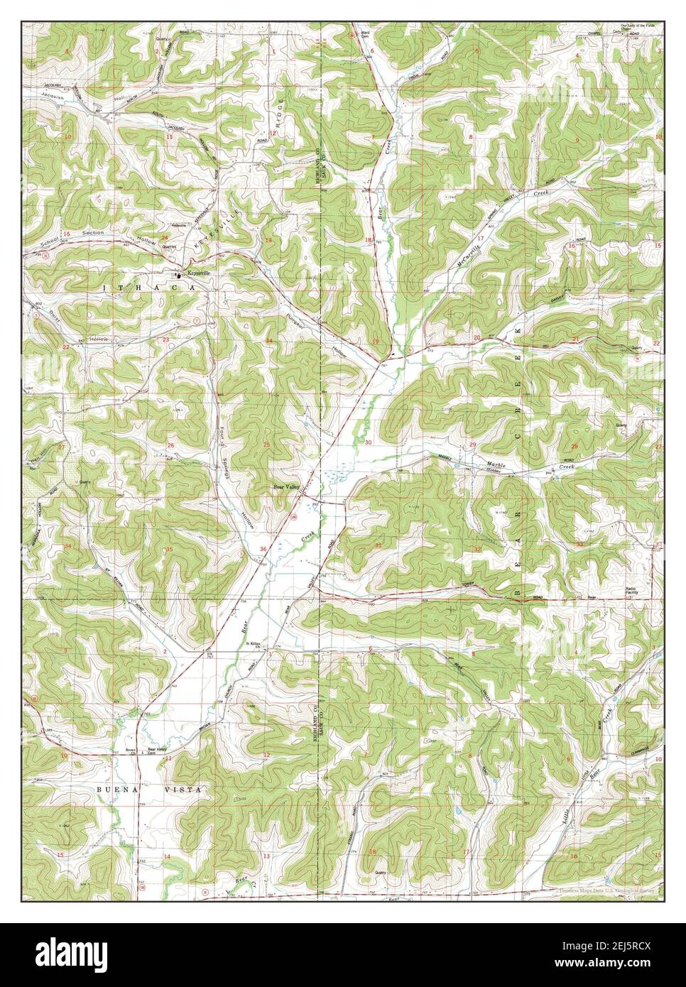 Bear Valley, Wisconsin, map 1983, 1:24000, United States of America by ...