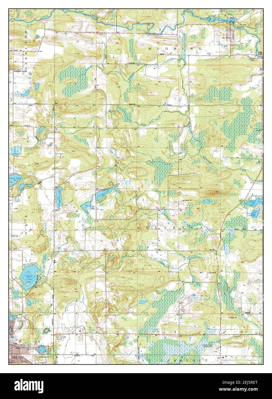 Big Falls, Wisconsin, map 1992, 1:24000, United States of America by ...