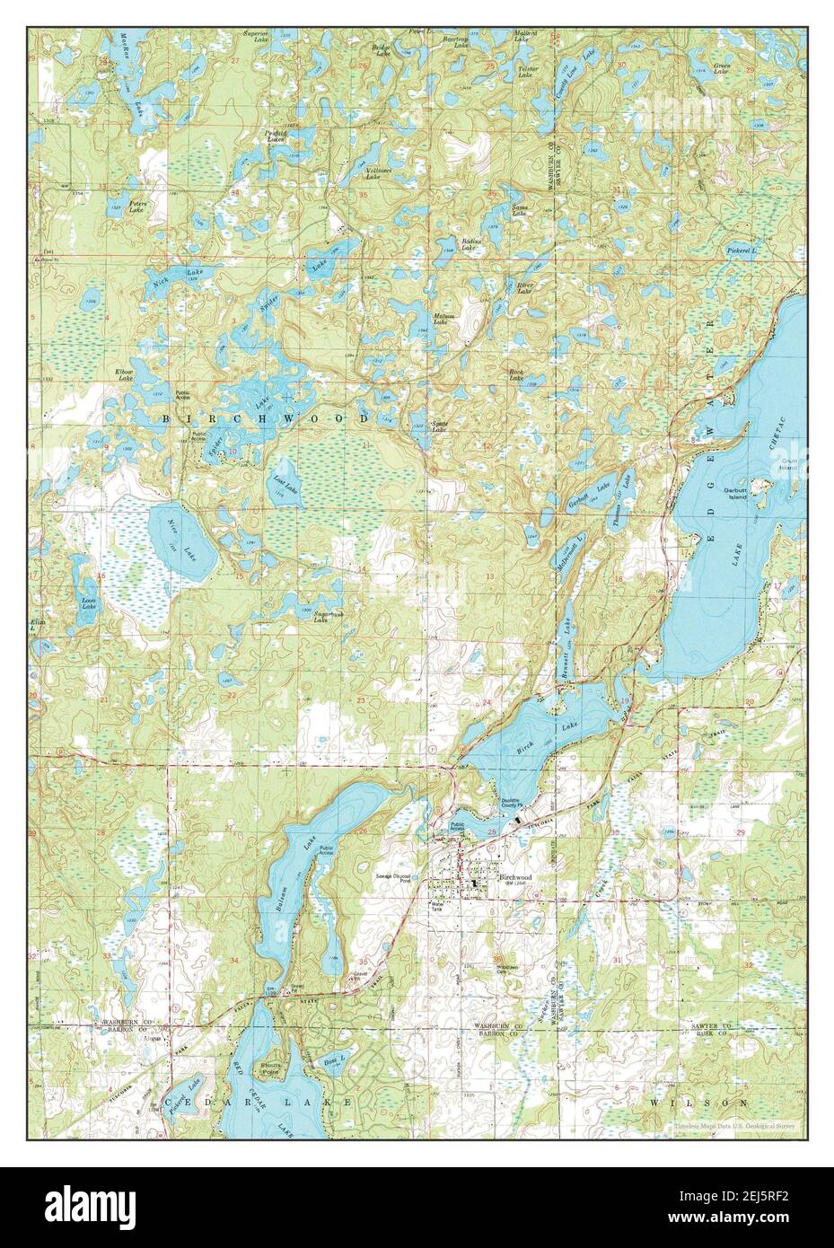 Birchwood, Wisconsin, map 1982, 1:24000, United States of America by ...