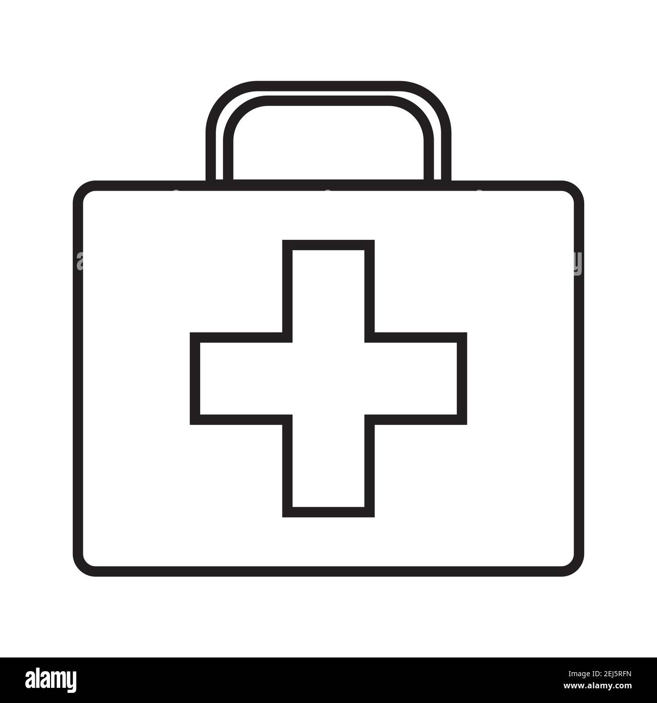 Doctor's case simple medical icon in trendy line style isolated on ...