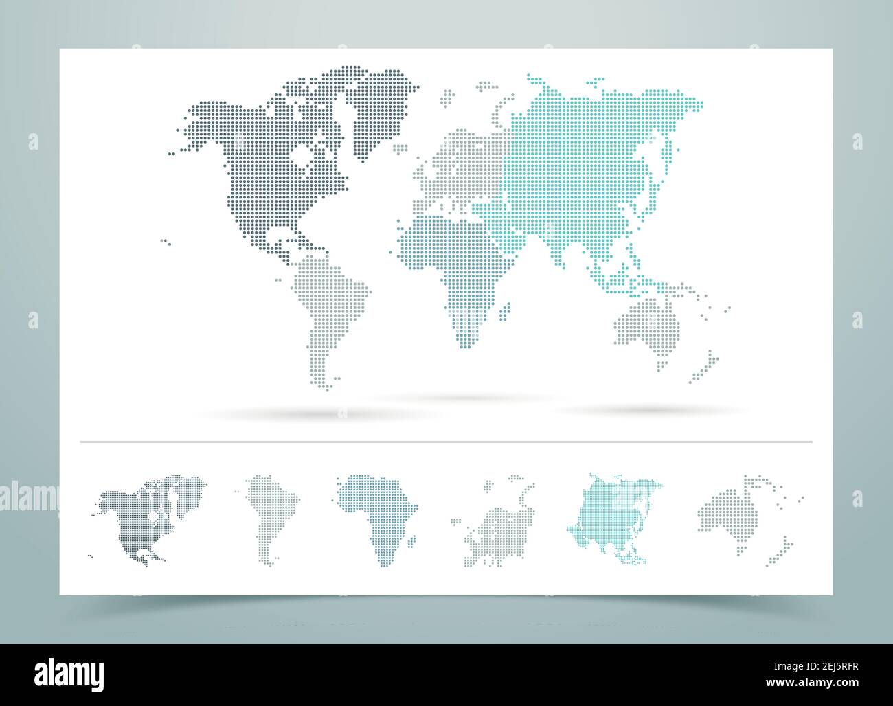 World Map Dotted Vector With Continents Stock Vector Image & Art - Alamy
