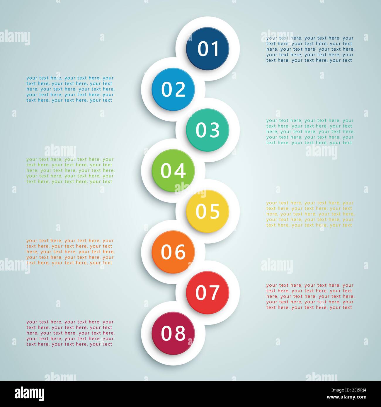 Number Steps Infographic 7 Stock Vector Image & Art - Alamy