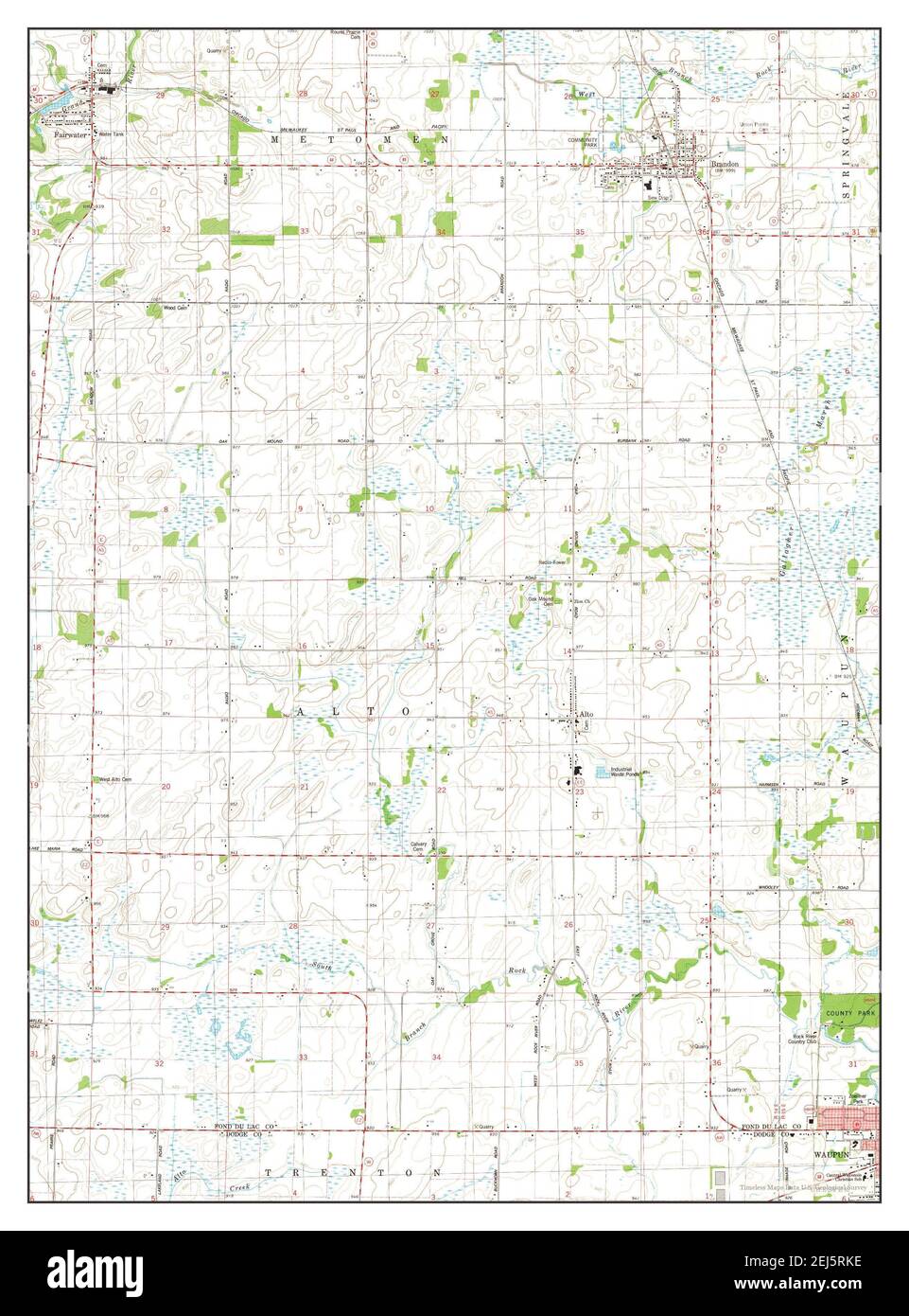 Brandon, Wisconsin, map 1980, 1:24000, United States of America by ...
