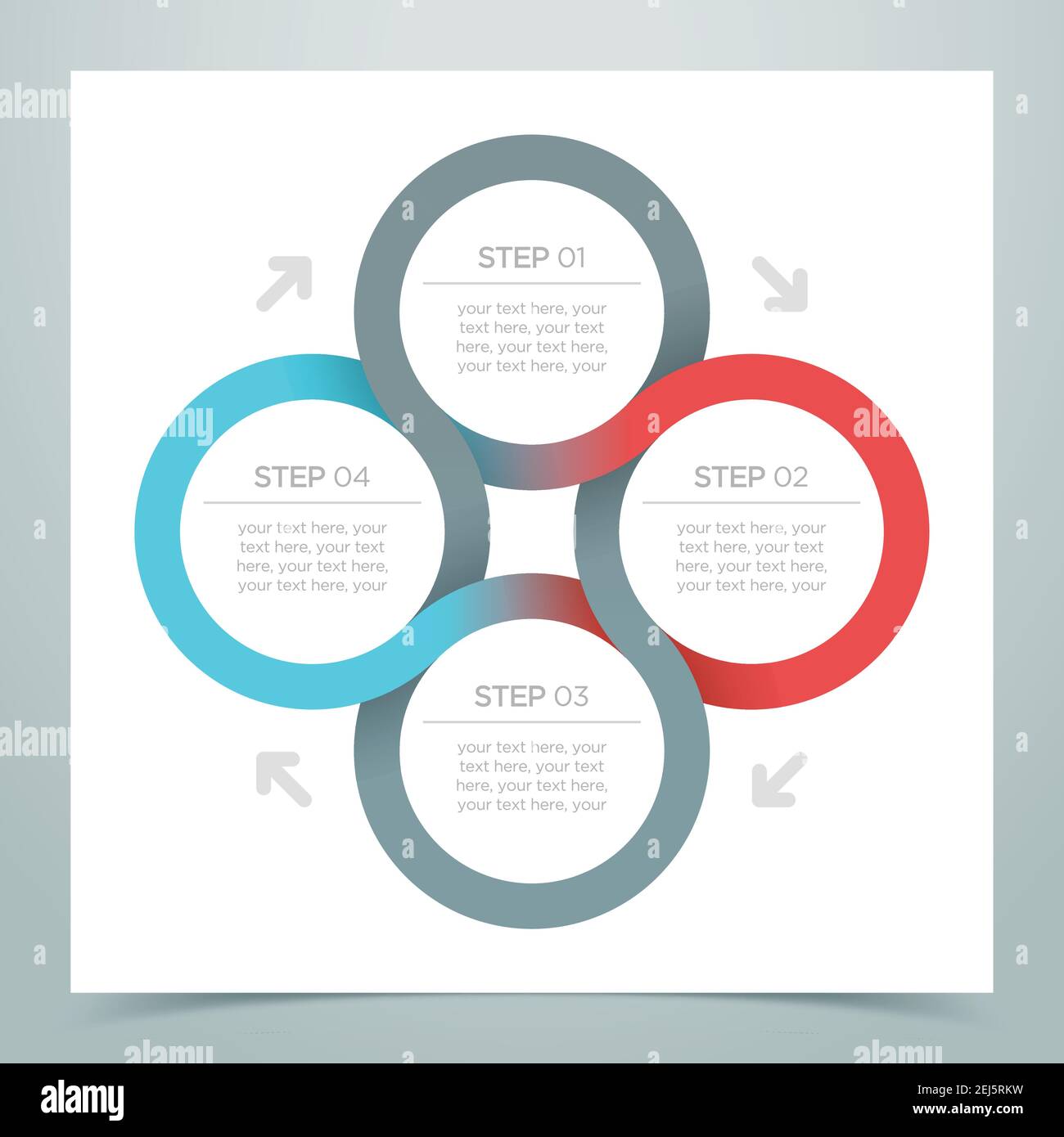 Abstract 4 Circle Ribbon Infographic 1 Stock Vector Image & Art - Alamy