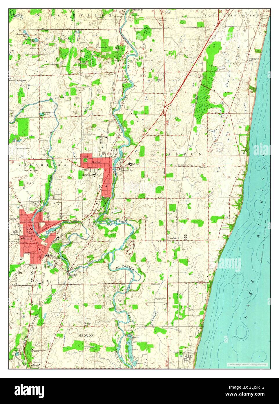 Cedarburg, Wisconsin, map 1959, 1:24000, United States of America by ...