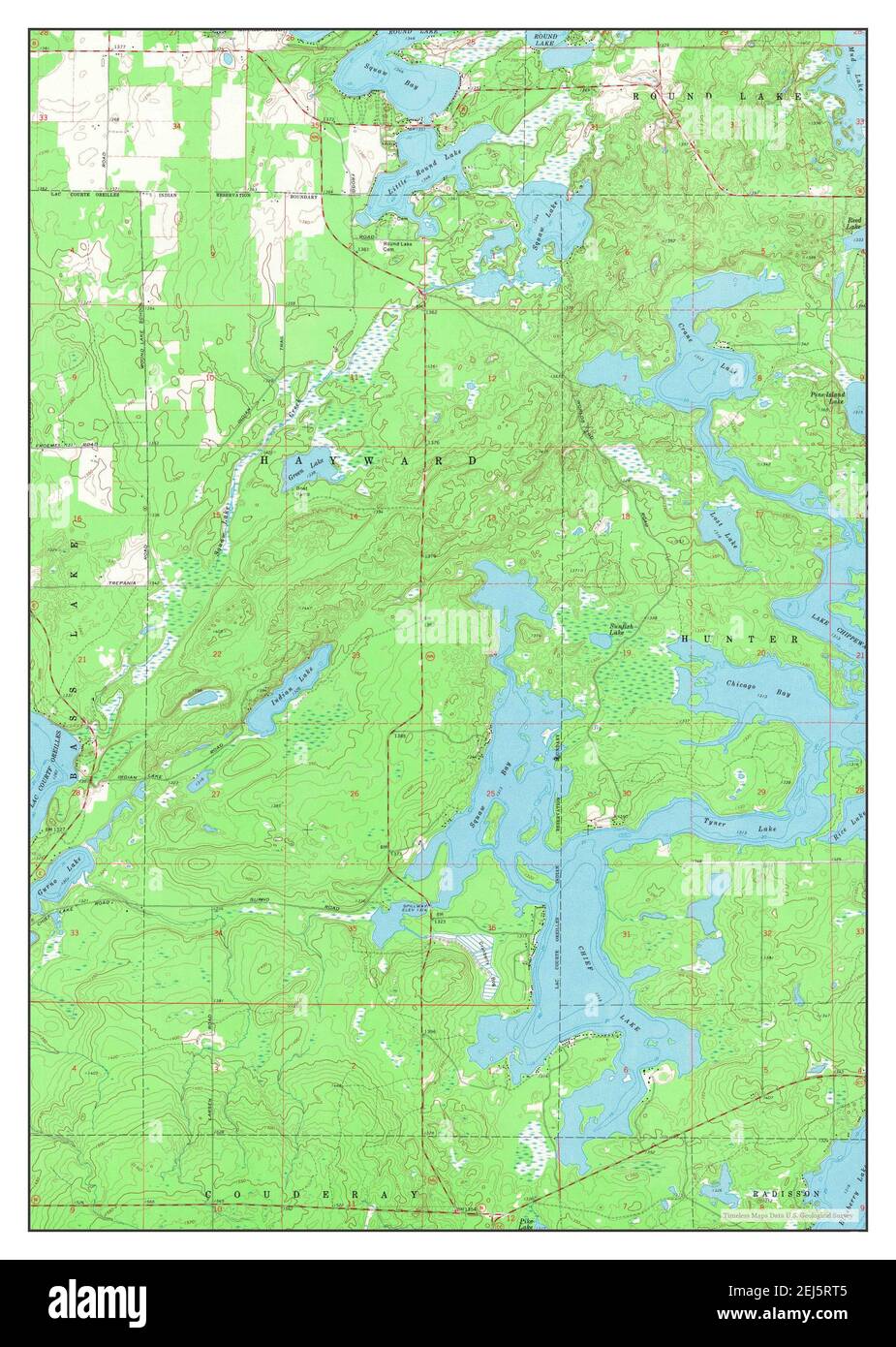 Chief Lake, Wisconsin, map 1971, 1:24000, United States of America by ...