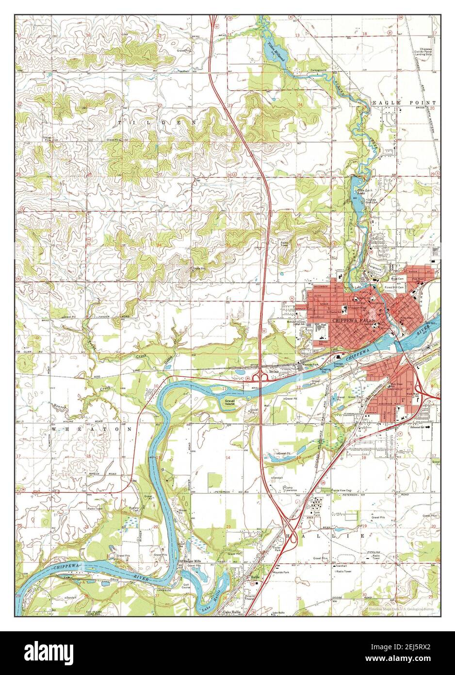 Chippewa falls wisconsin map Cut Out Stock Images & Pictures - Alamy