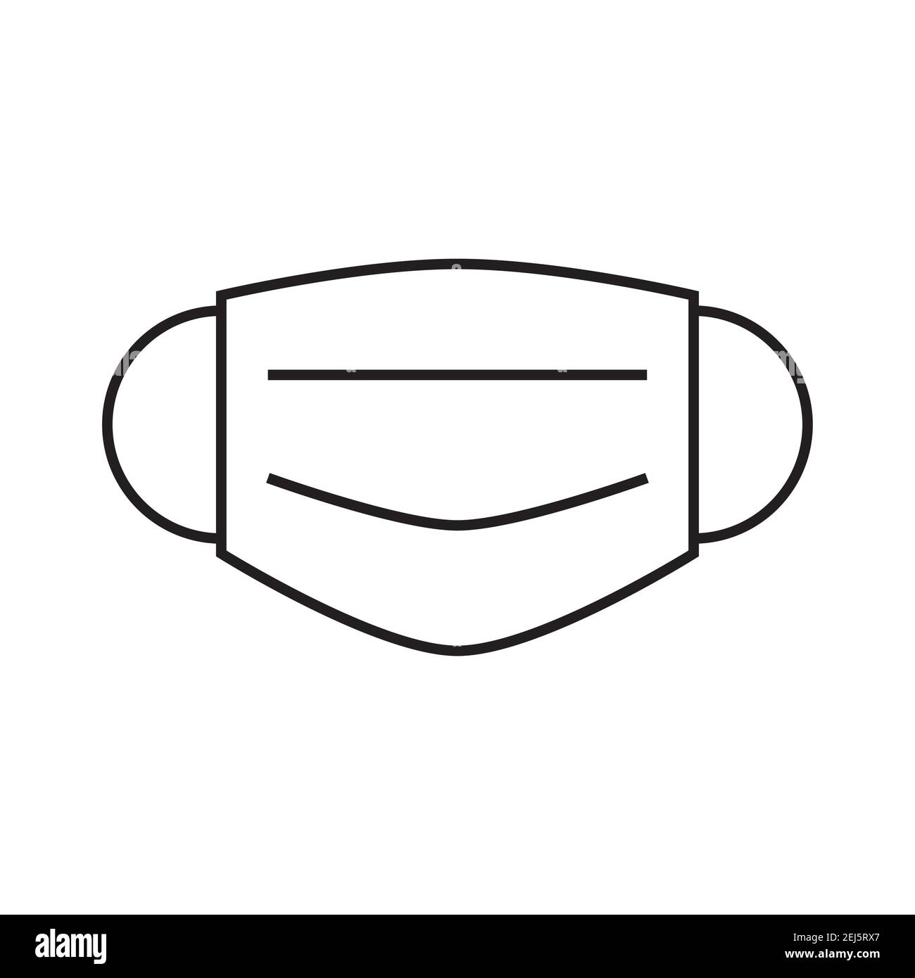 Medical protective mask simple icon in trendy line style isolated on ...