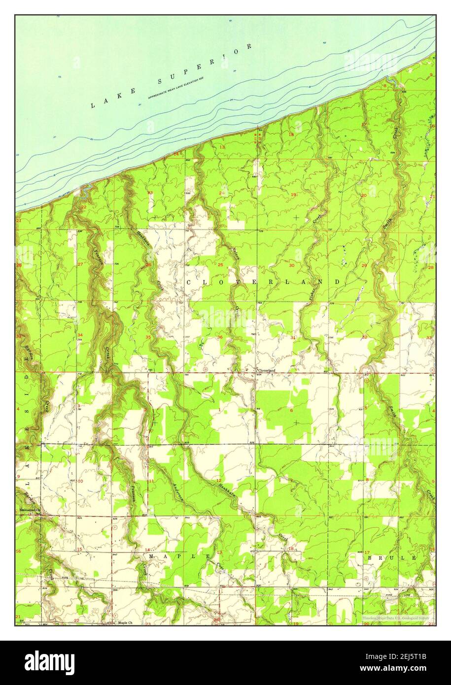 Cloverland, Wisconsin, map 1954, 1:24000, United States of America by ...