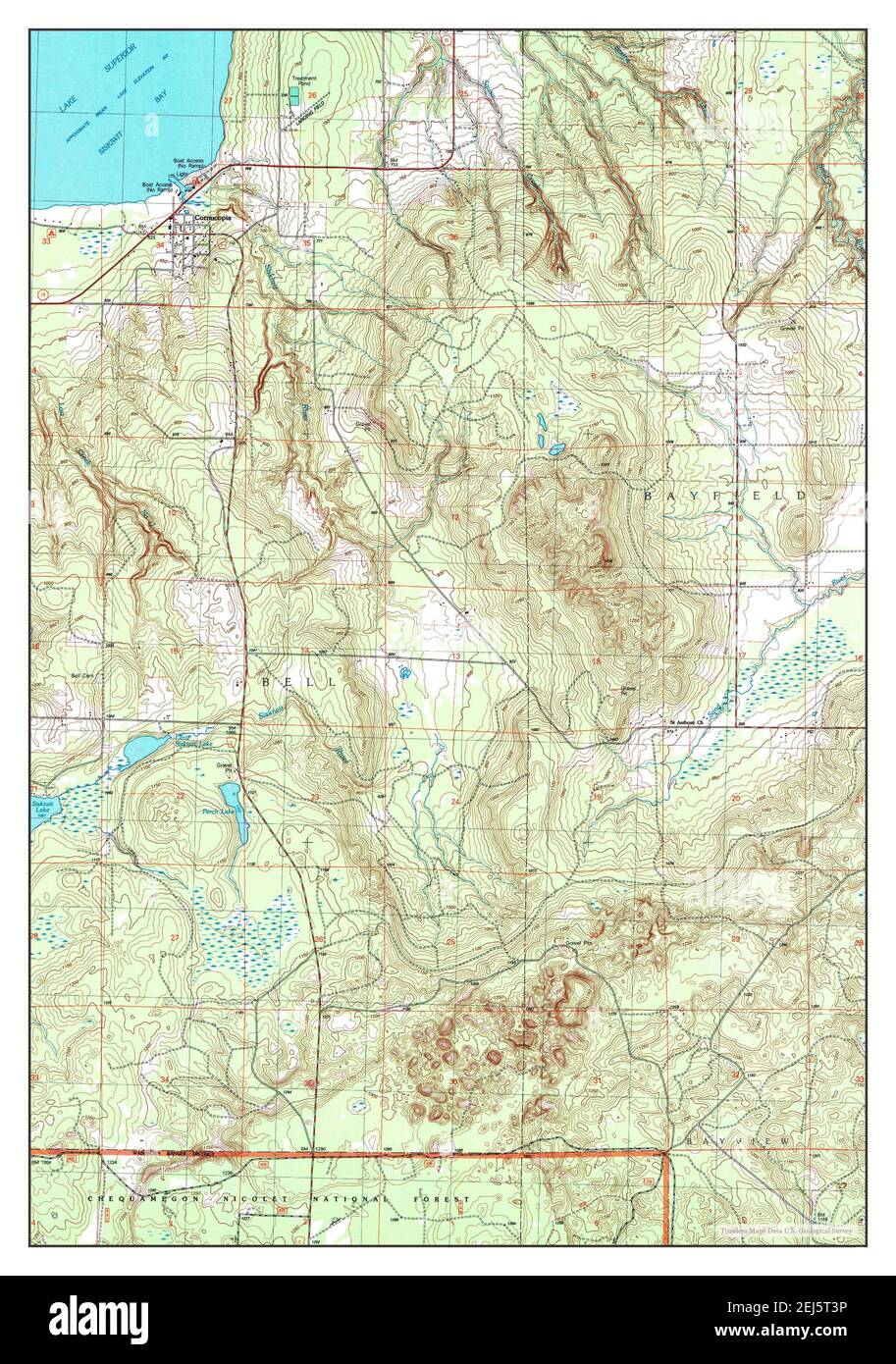 Map of cornucopia wisconsin Cut Out Stock Images & Pictures - Alamy