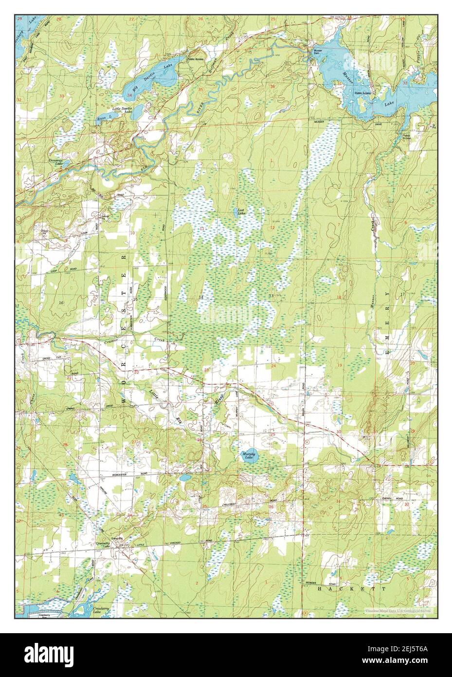 Cranberry Lake, Wisconsin, map 1984, 1:24000, United States of America ...