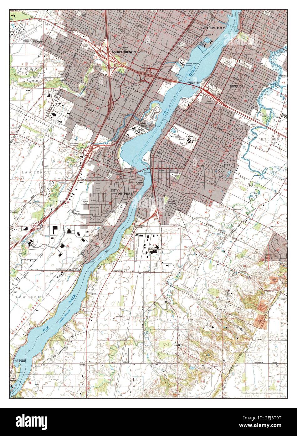 De Pere, Wisconsin, map 1992, 1:24000, United States of America by ...