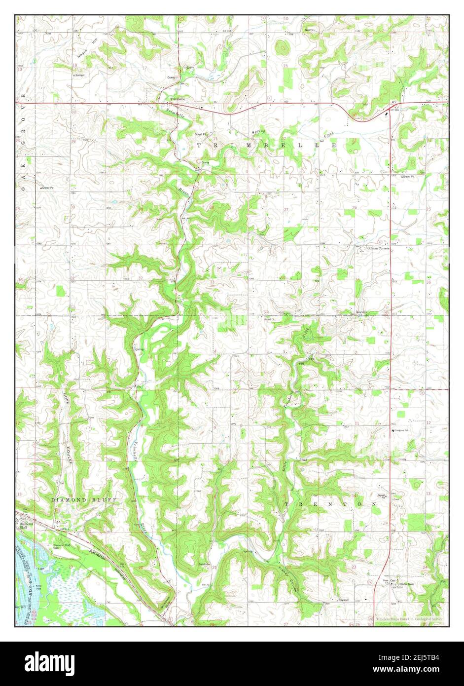 Diamond Bluff East, Wisconsin, map 1974, 1:24000, United States of ...