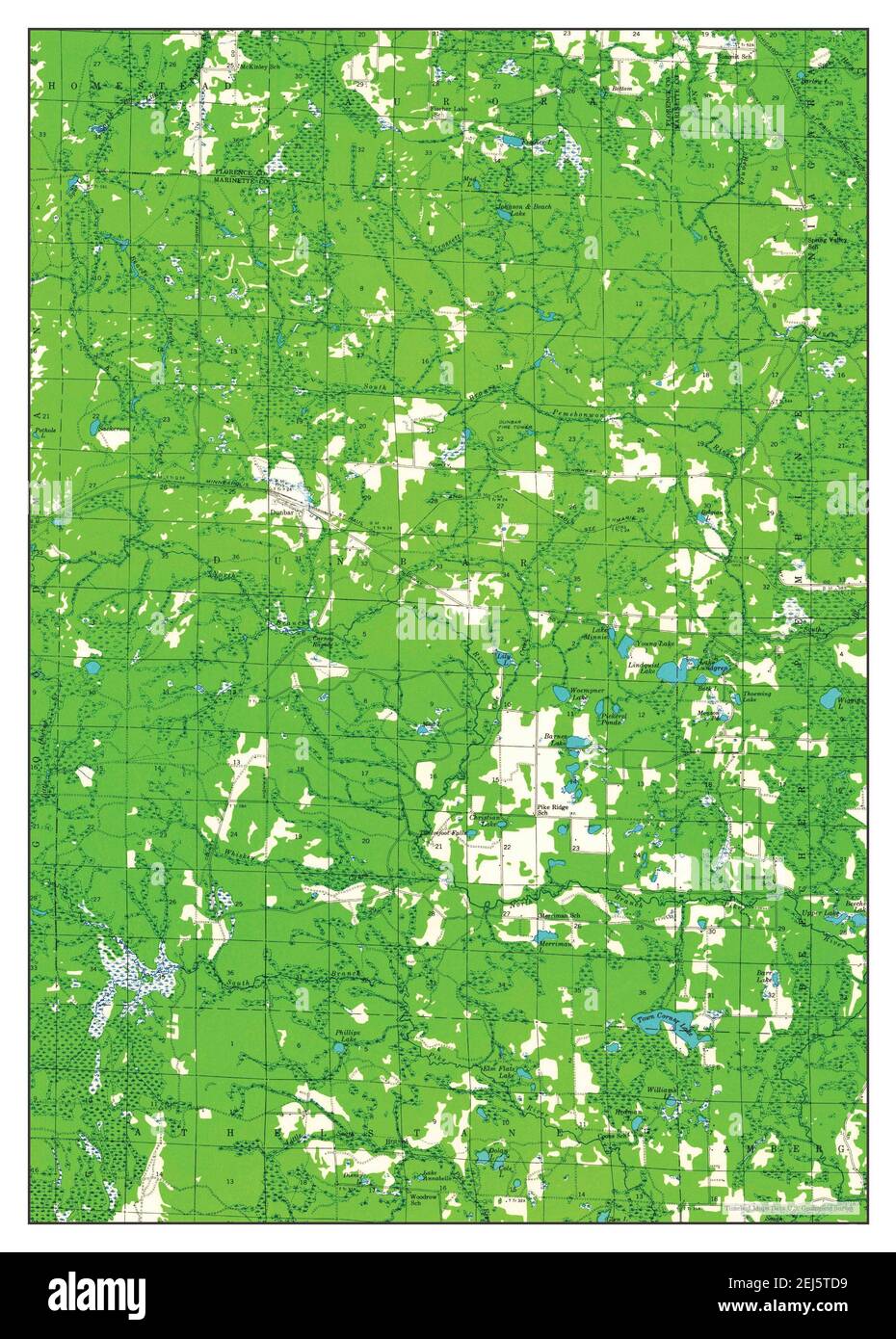 Dunbar, Wisconsin, map 1939, 1:48000, United States of America by ...
