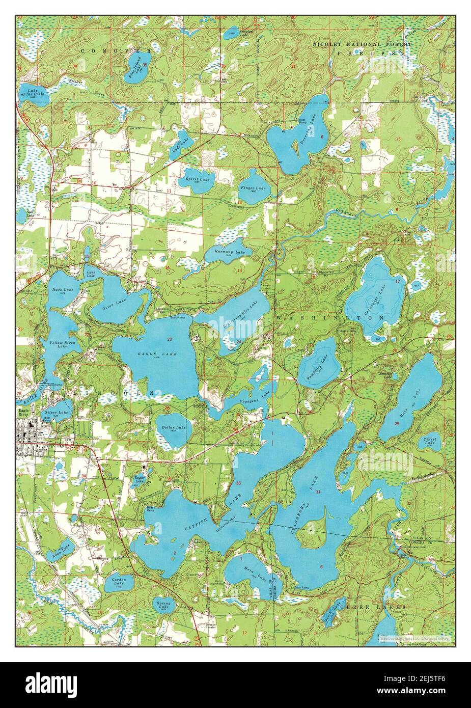 Eagle river wisconsin map hi-res stock photography and images - Alamy