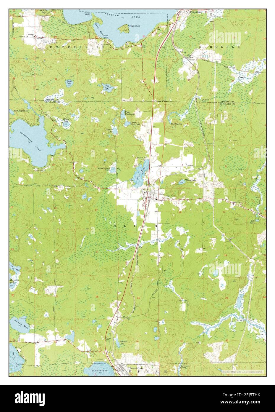 Elcho, Wisconsin, map 1973, 1:24000, United States of America by ...