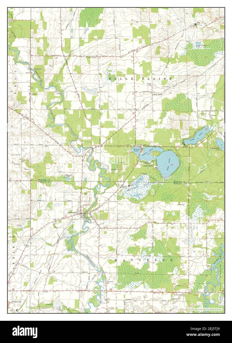 Embarrass, Wisconsin, map 1969, 1:24000, United States of America by ...