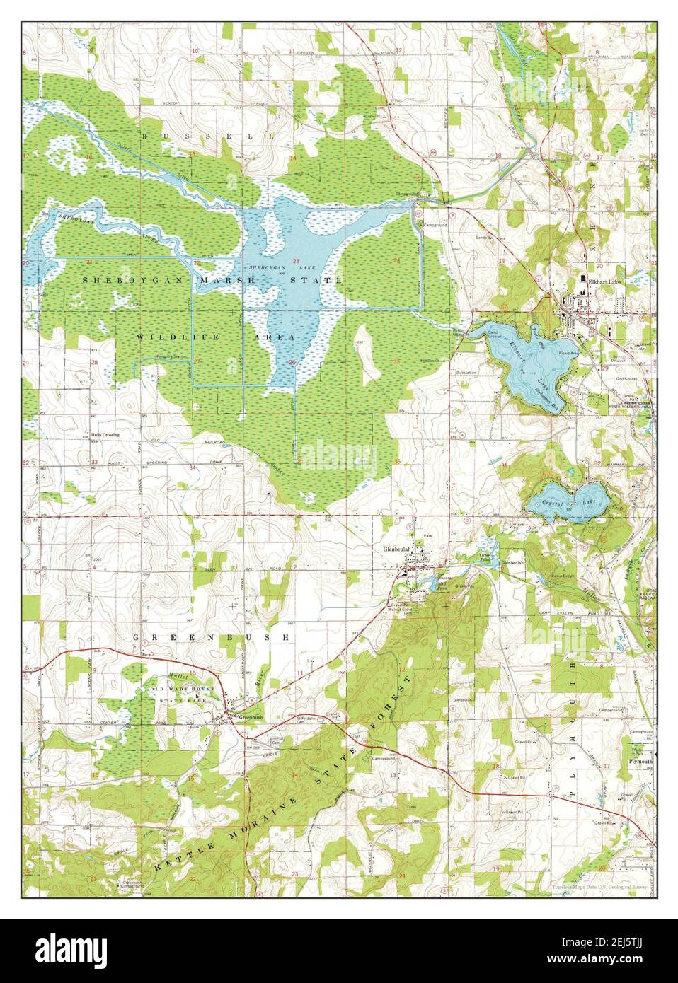Map of elkhart lake wisconsin hi-res stock photography and images - Alamy