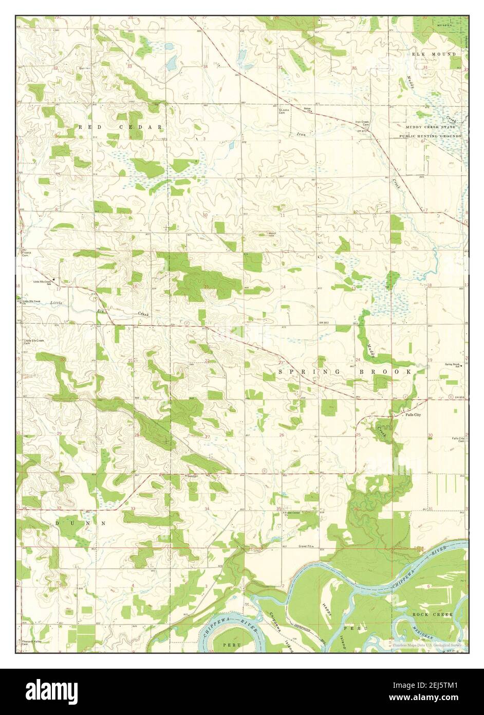 Falls City, Wisconsin, map 1972, 1:24000, United States of America by ...