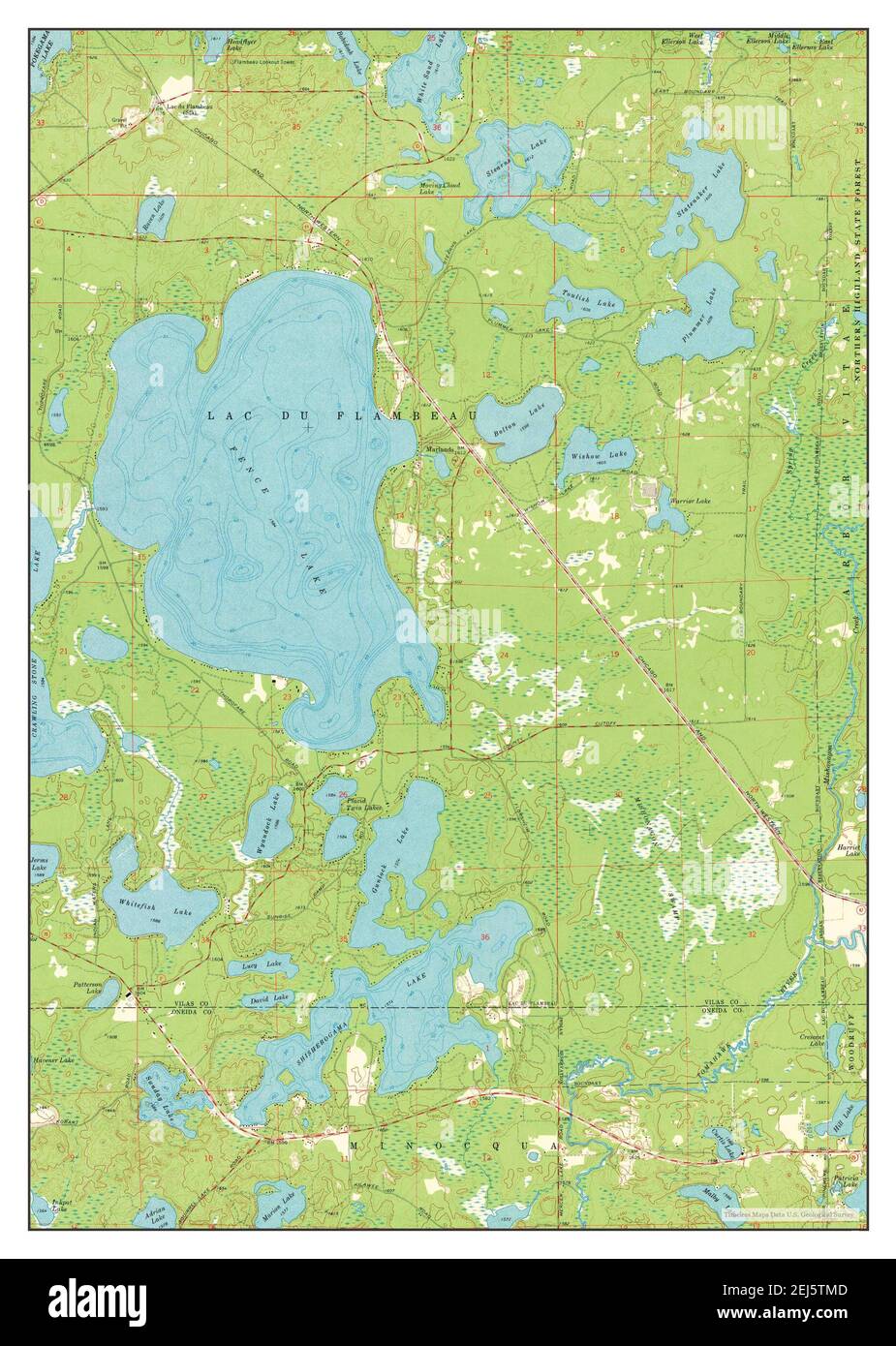 Fence Lake, Wisconsin, map 1971, 1:24000, United States of America by ...