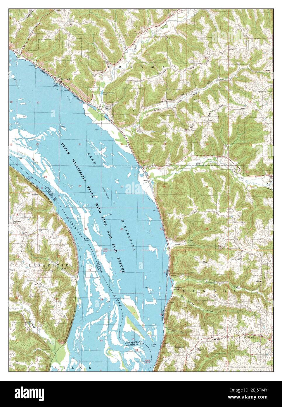 Ferryville, Wisconsin, map 1983, 1:24000, United States of America by ...