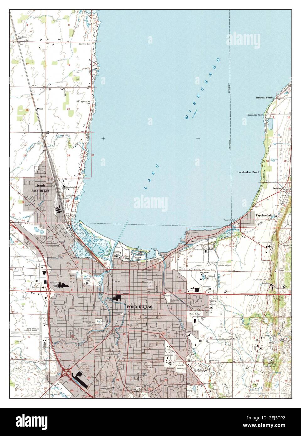 Map of fond du lac wisconsin Cut Out Stock Images & Pictures - Alamy