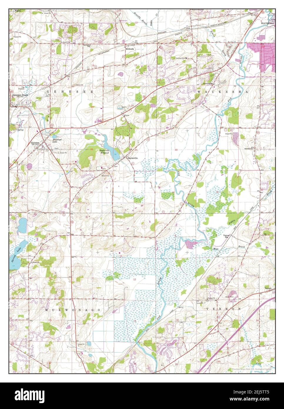 Old map of genesee county hi-res stock photography and images - Alamy