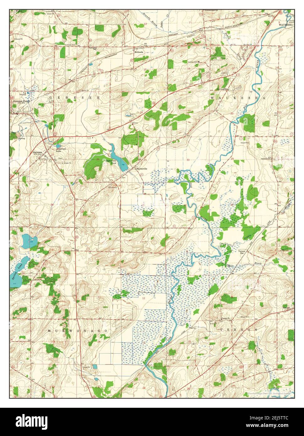 Old map of genesee county hi-res stock photography and images - Alamy