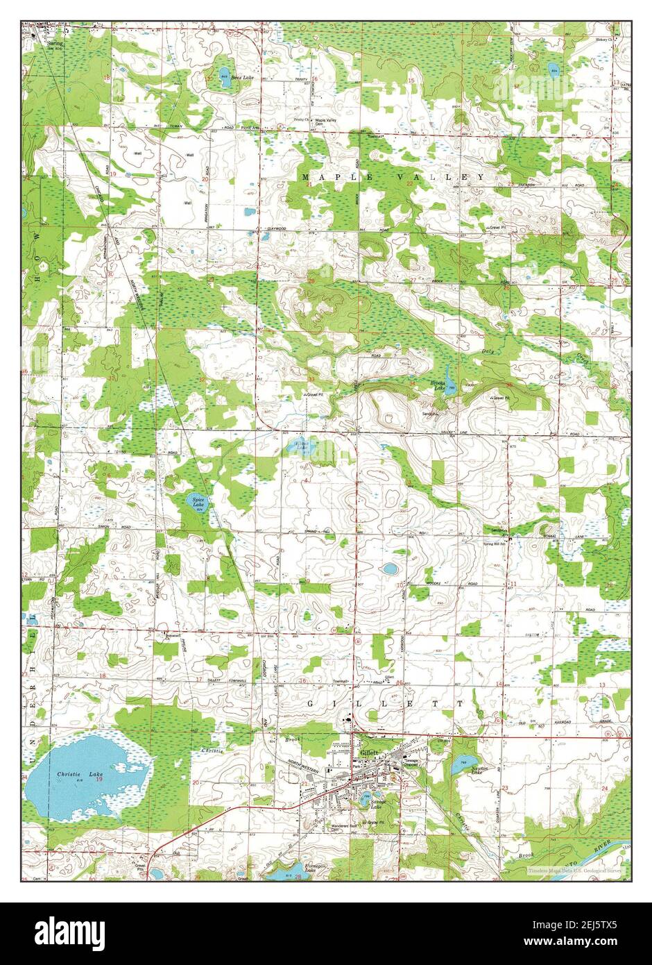 Gillett, Wisconsin, map 1974, 1:24000, United States of America by ...