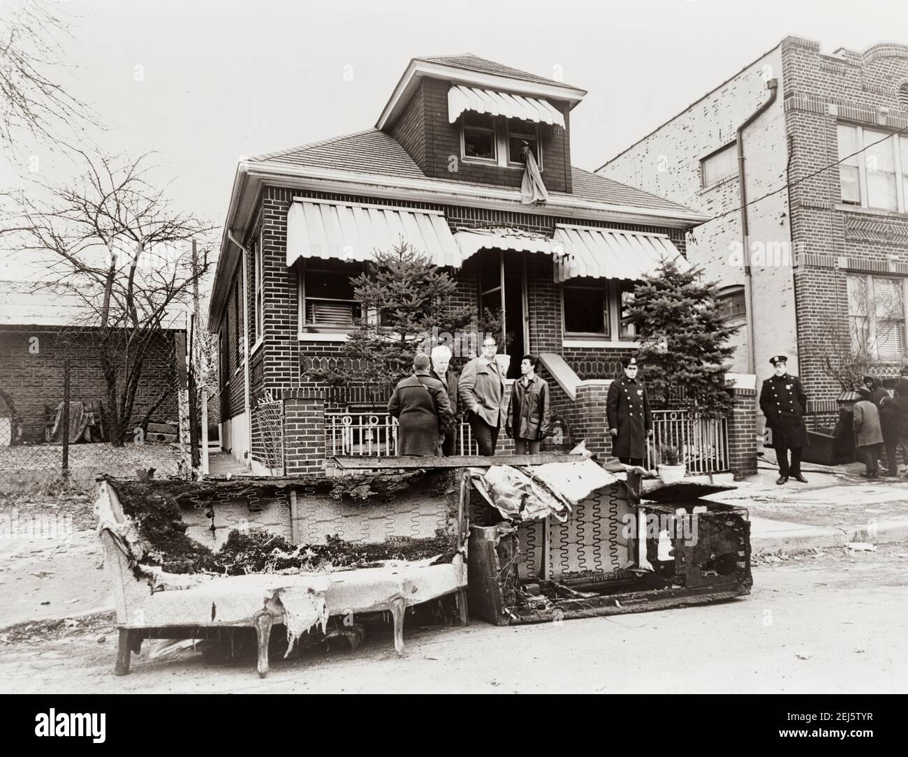 Exterior view of home of Malcolm X, after 1965 firebombing - in ...