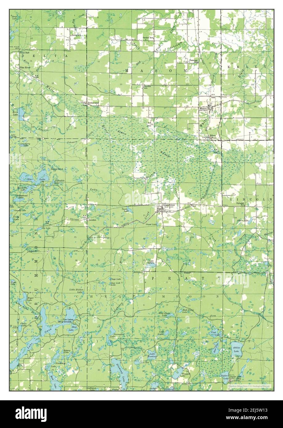 Grandview, Wisconsin, map 1944, 1:48000, United States of America by ...