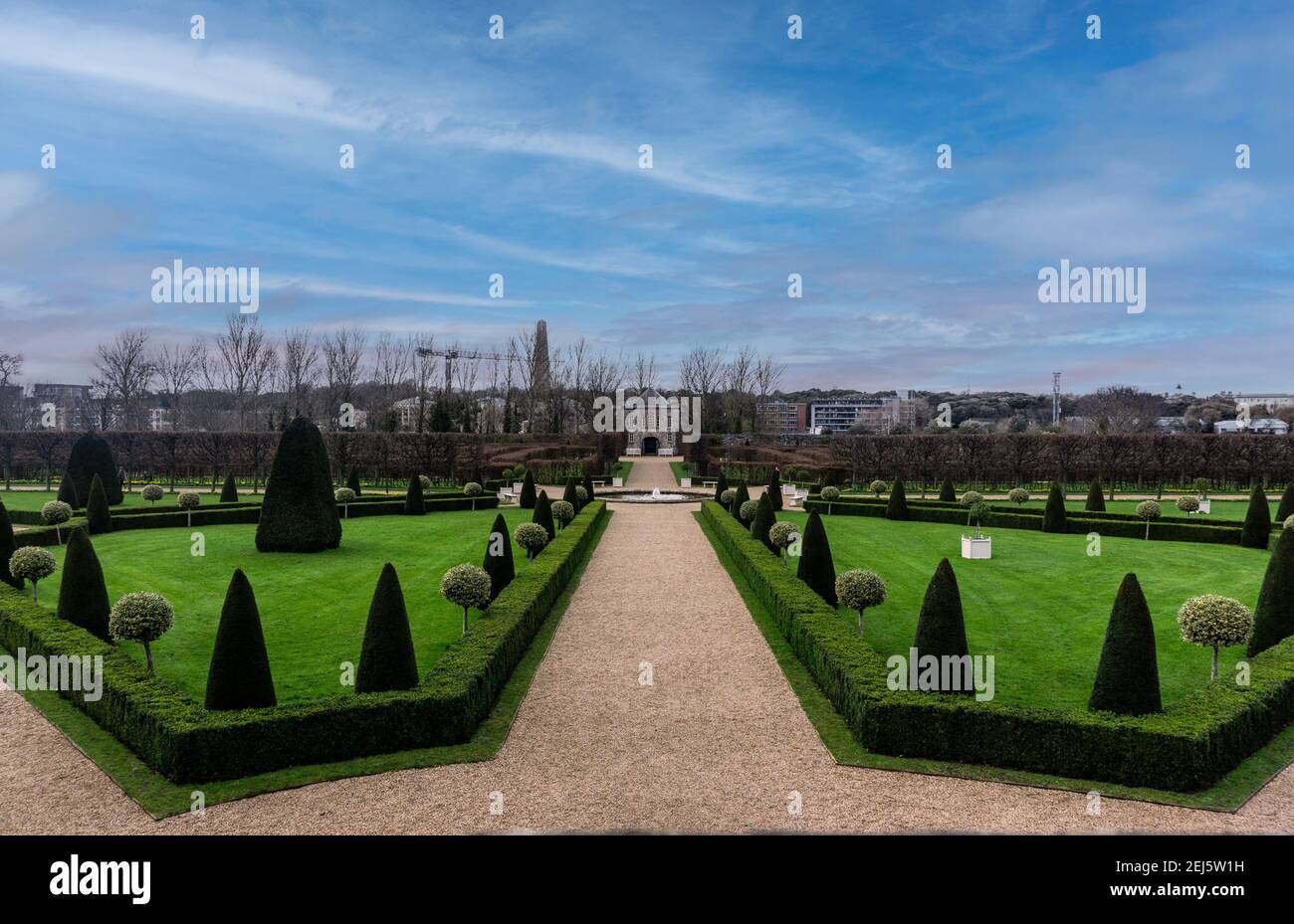 The formal gardens of the Royal Hospital Kilmainham in Dublin, Ireland ...