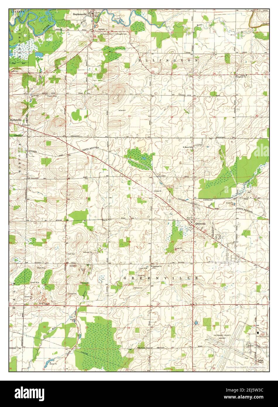 Greenville, Wisconsin, map 1969, 1:24000, United States of America by ...