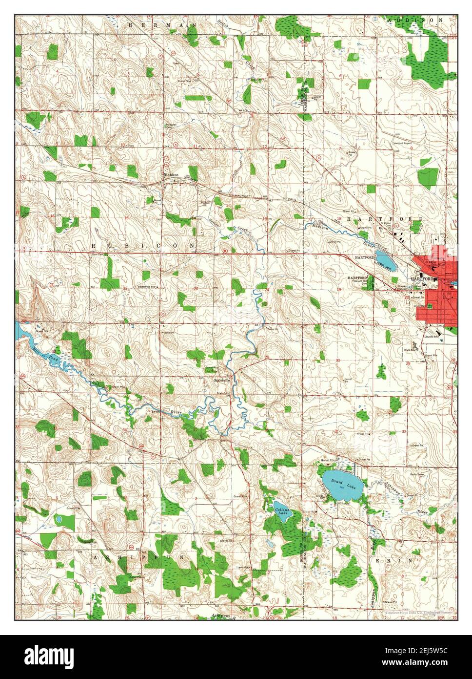 Hartford West, Wisconsin, map 1959, 1:24000, United States of America ...