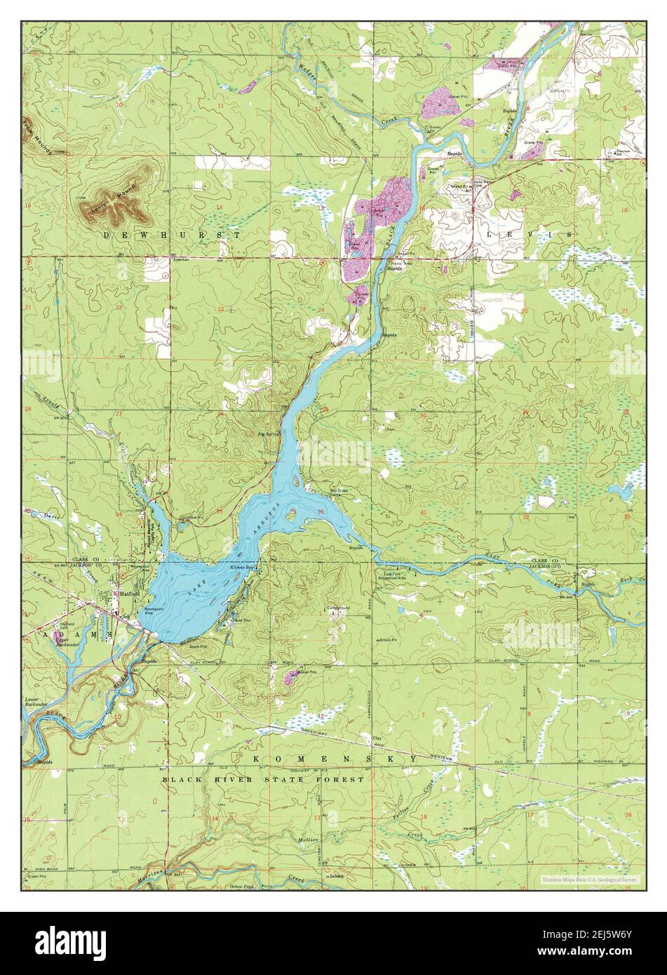 Hatfield, Wisconsin, map 1970, 1:24000, United States of America by ...