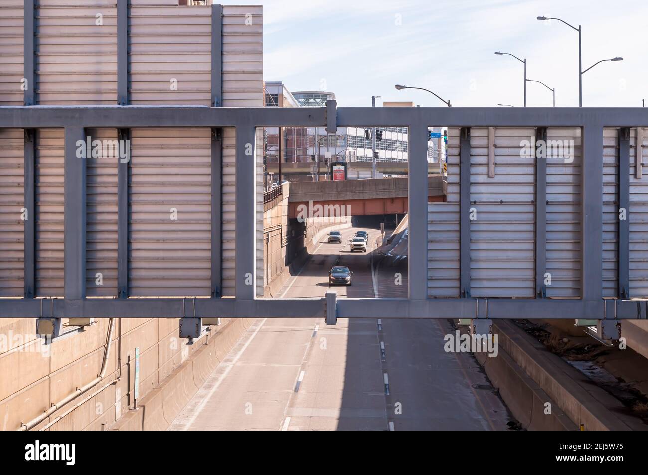 Traffic and road signs on Route 376 west in the bathtub area of ...