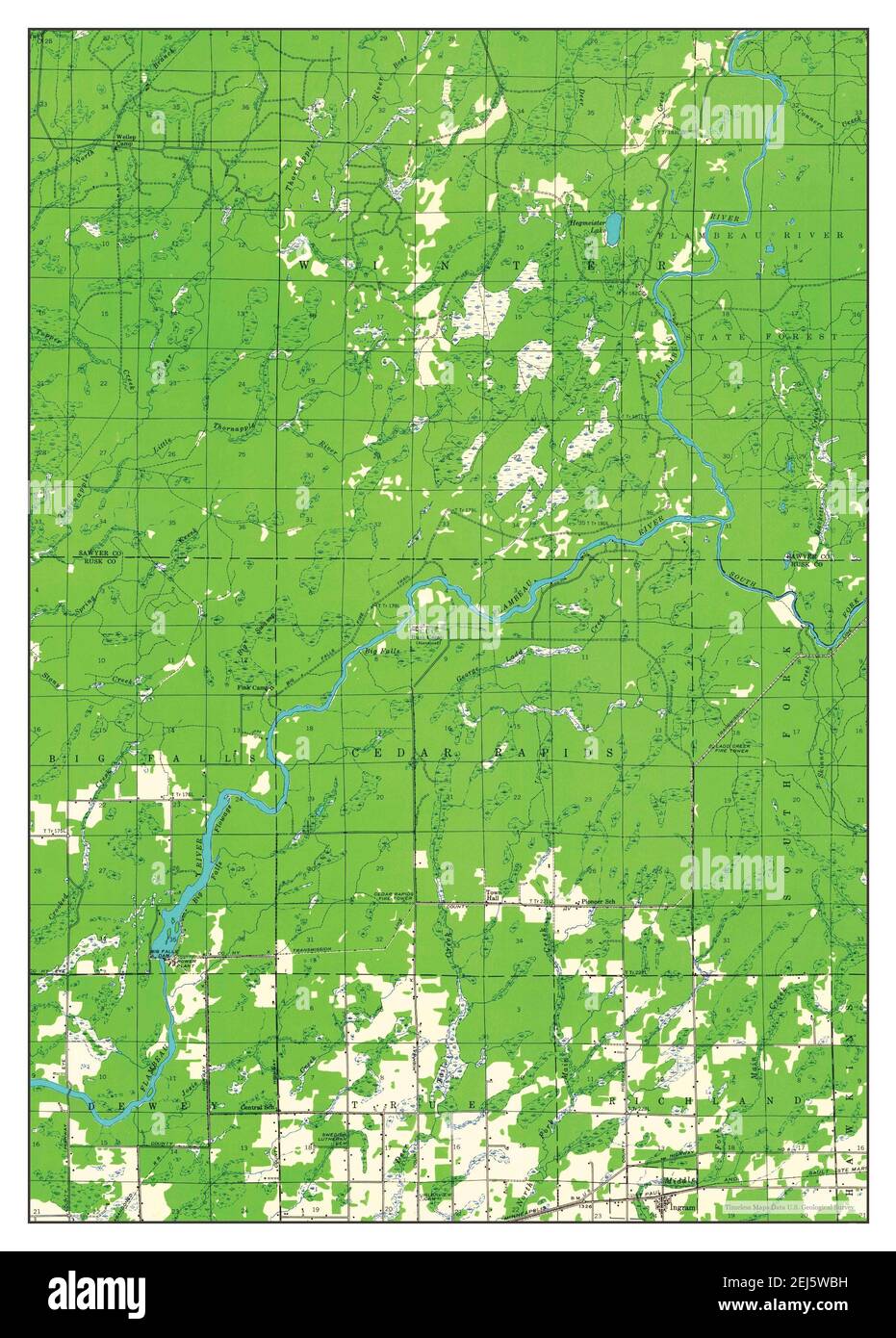 Map of ingram wisconsin hi-res stock photography and images - Alamy